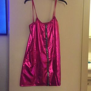 Dresses | Gorgeous Metallic Hot Pink Dress | Poshmark